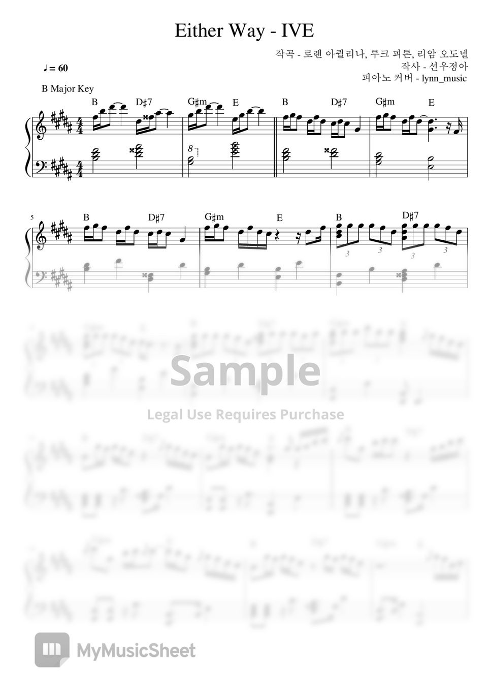 IVE(아이브) - Either Way(이더웨이) Sheets by lynn_music