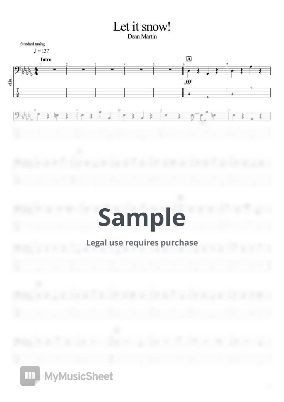 Dean Martin - Let it snow TAB+1 Staff by BassBlur