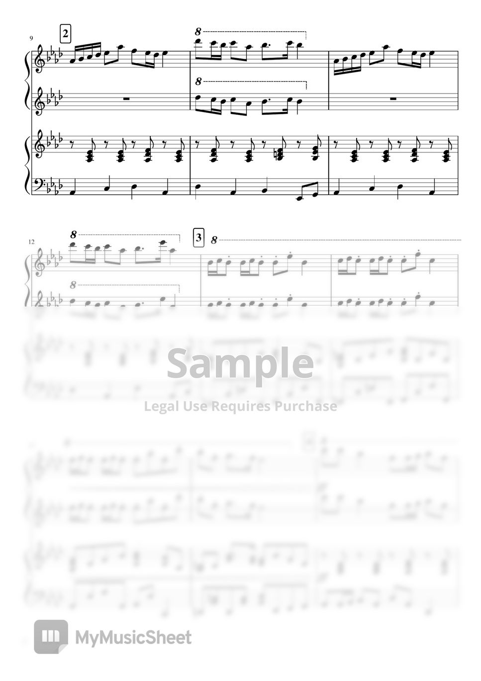 Soreike! Anpanman - Anpanman's March (Piano 4 Hands / 2 types set ...