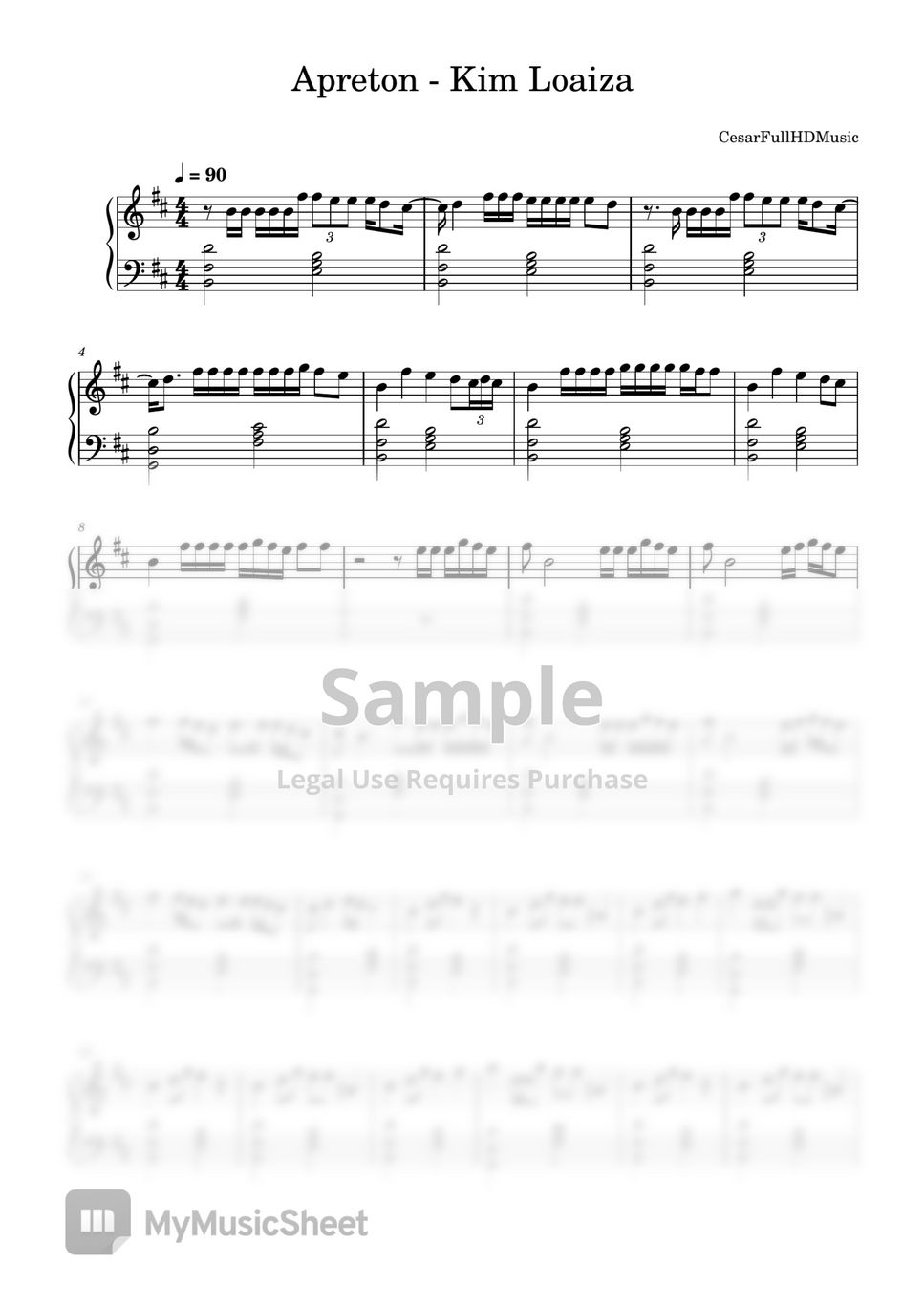 Kim Loaiza - Apreton Sheet Music