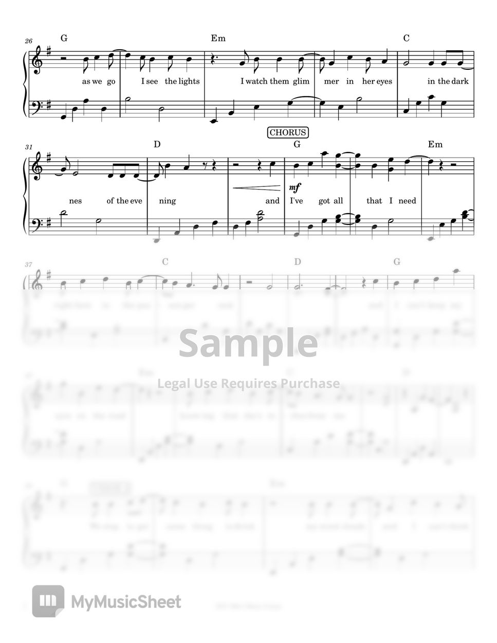 Stephen Speaks - Passenger Seat (piano sheet music) 악보 by Mel's Music ...