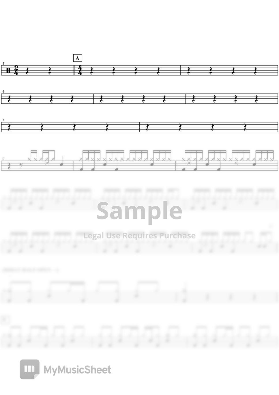The Script - Dead Man Walking 악보 by COPYDRUM