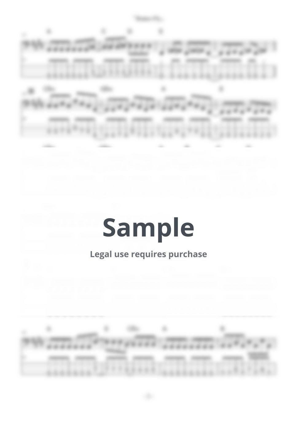 Koji Wada - Butter-Fly (Bass/TAB) Sheets by Kidorin