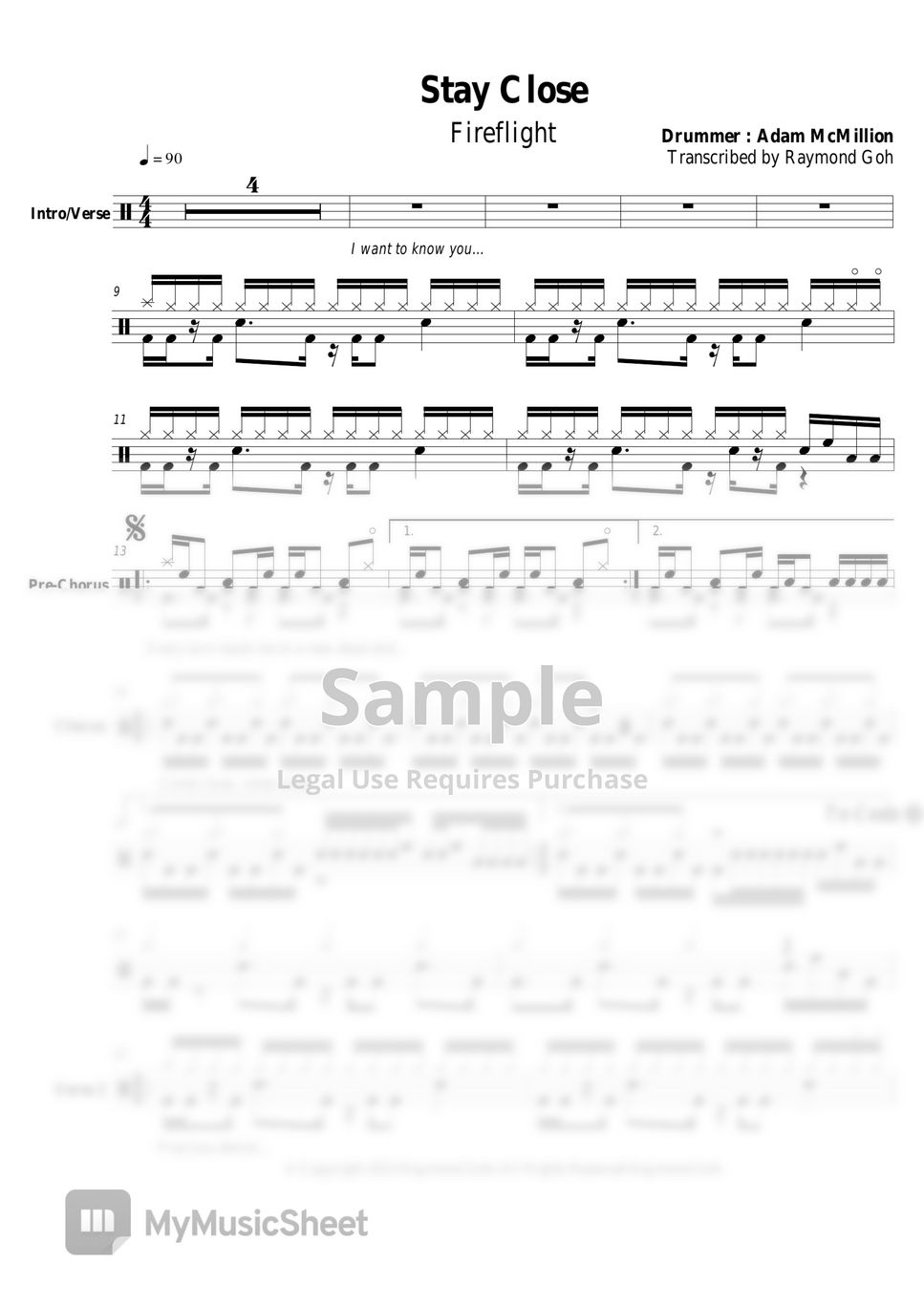 Fireflight - Stay Close Sheets by Raymond Goh