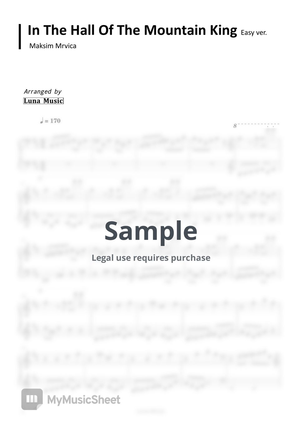 Maksim Mrvica - In the Hall of the Mountain King (Maksim) (Easy Piano ...