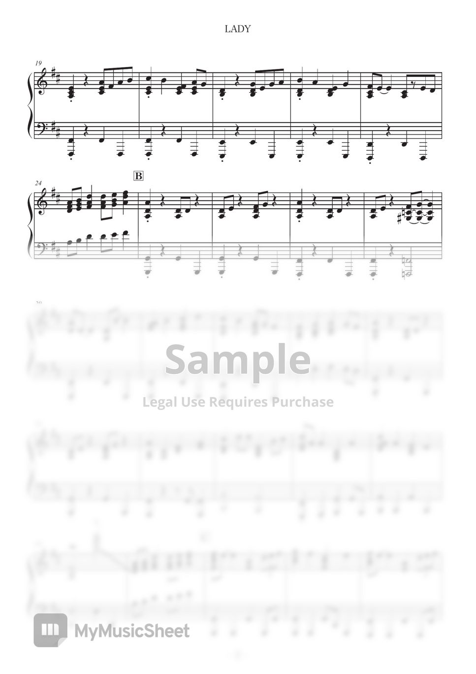 米津玄師 - LADY Sheet Music by HARU KOBA