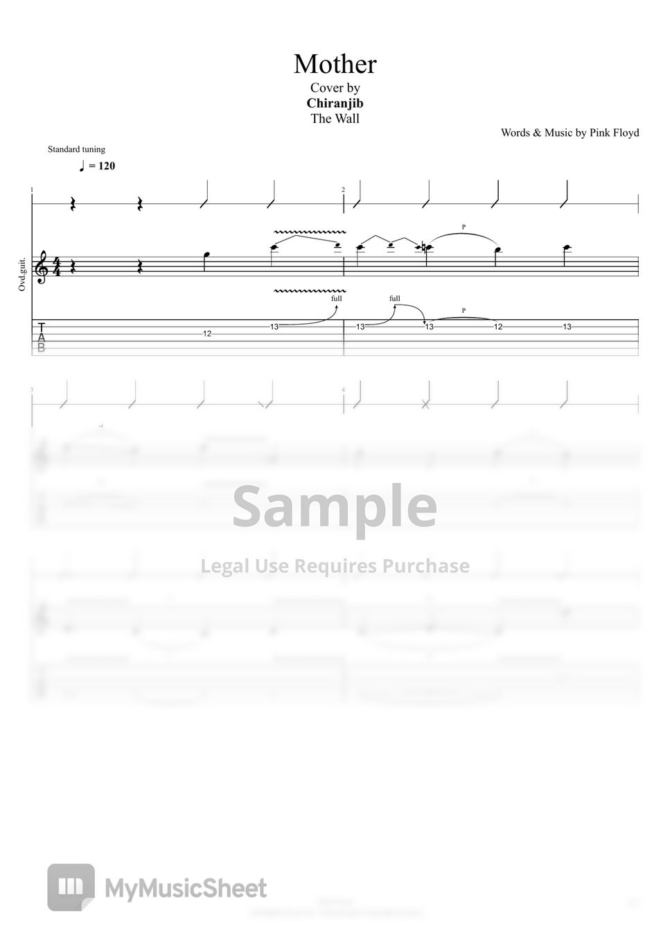 Pink Floyd Mother Guitar Chords
