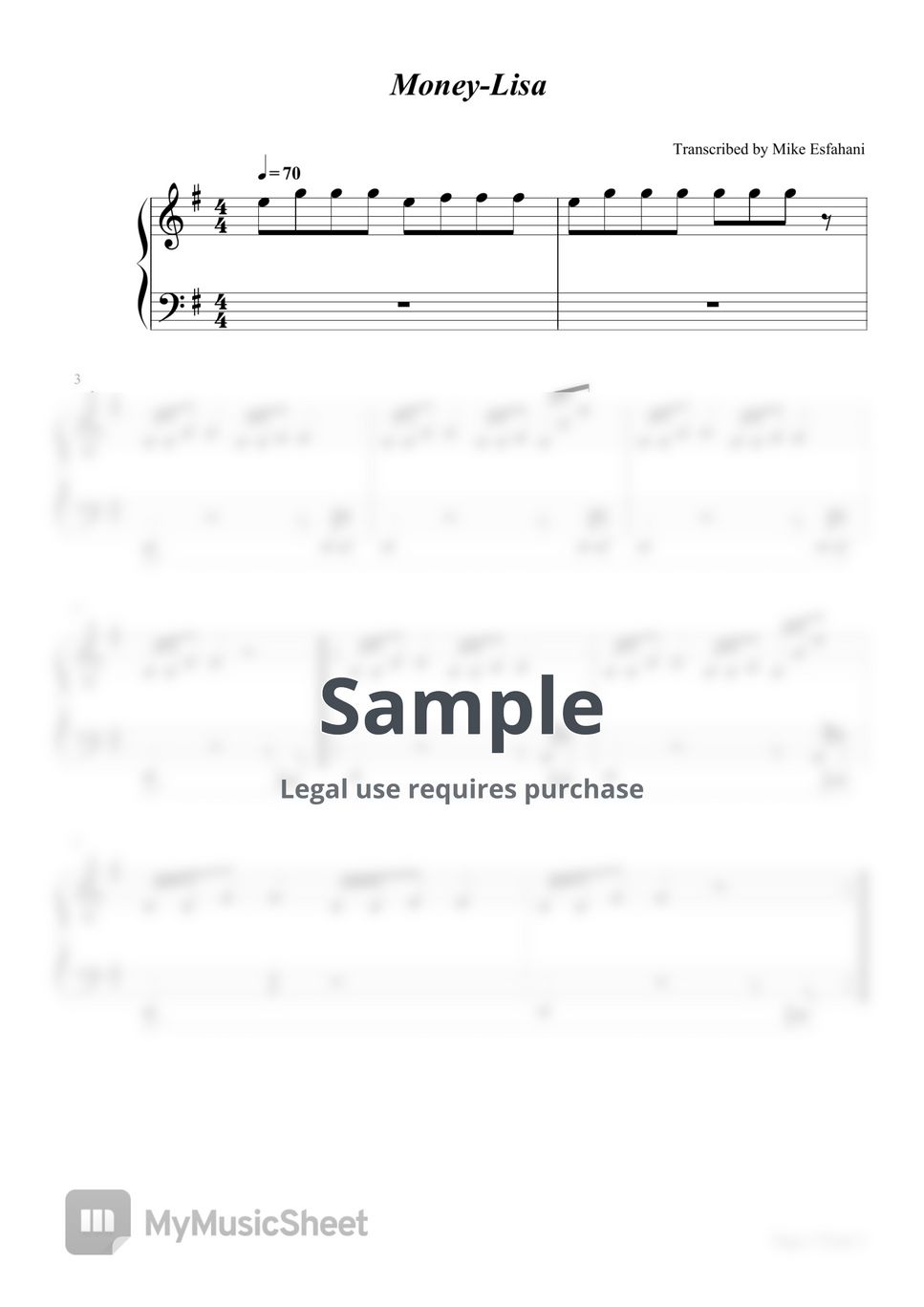 Lisa - Money (Lisa) Sheets by Yilun