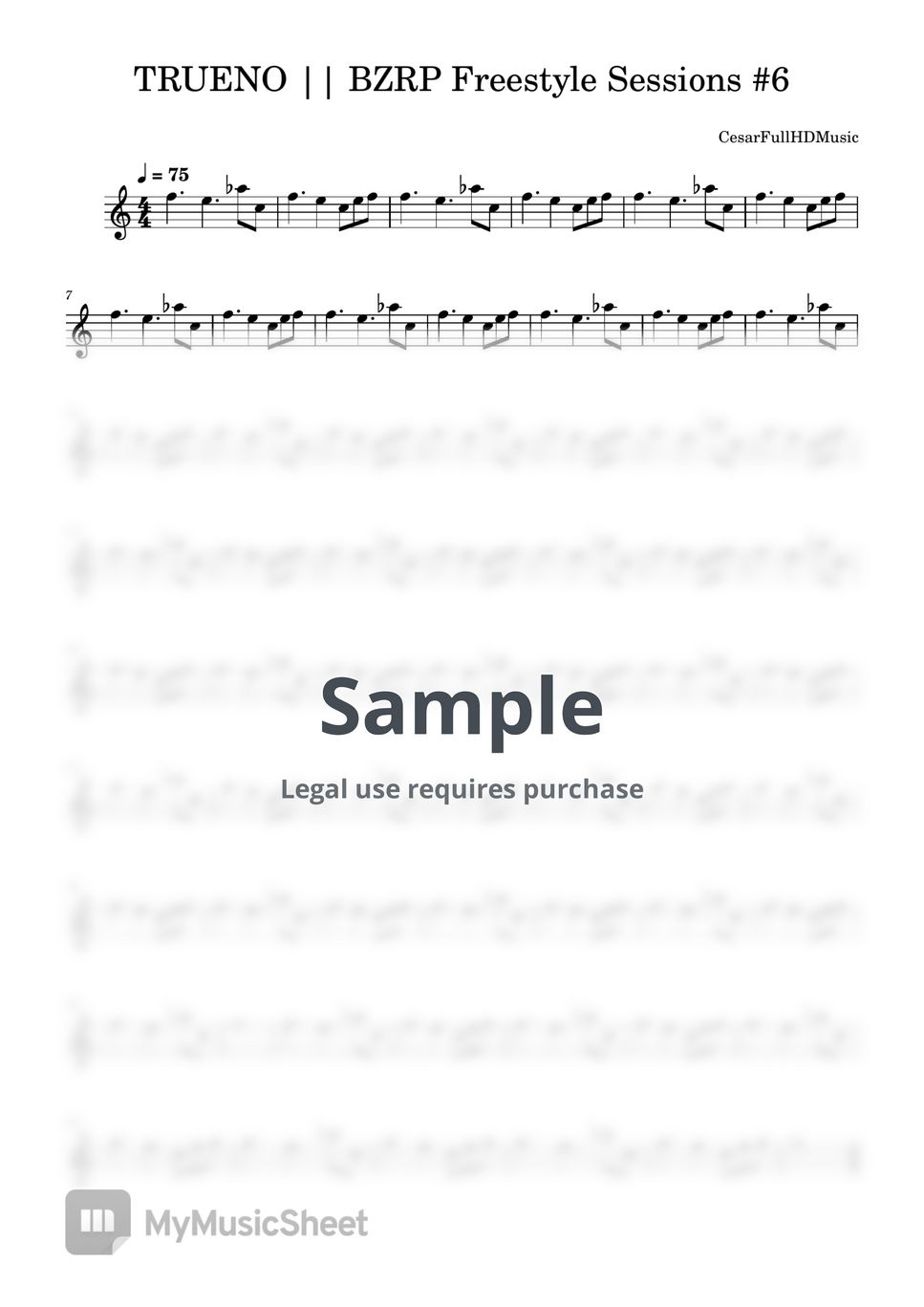 TRUENO - BZRP - Freestyle Sessions #6 Sheets