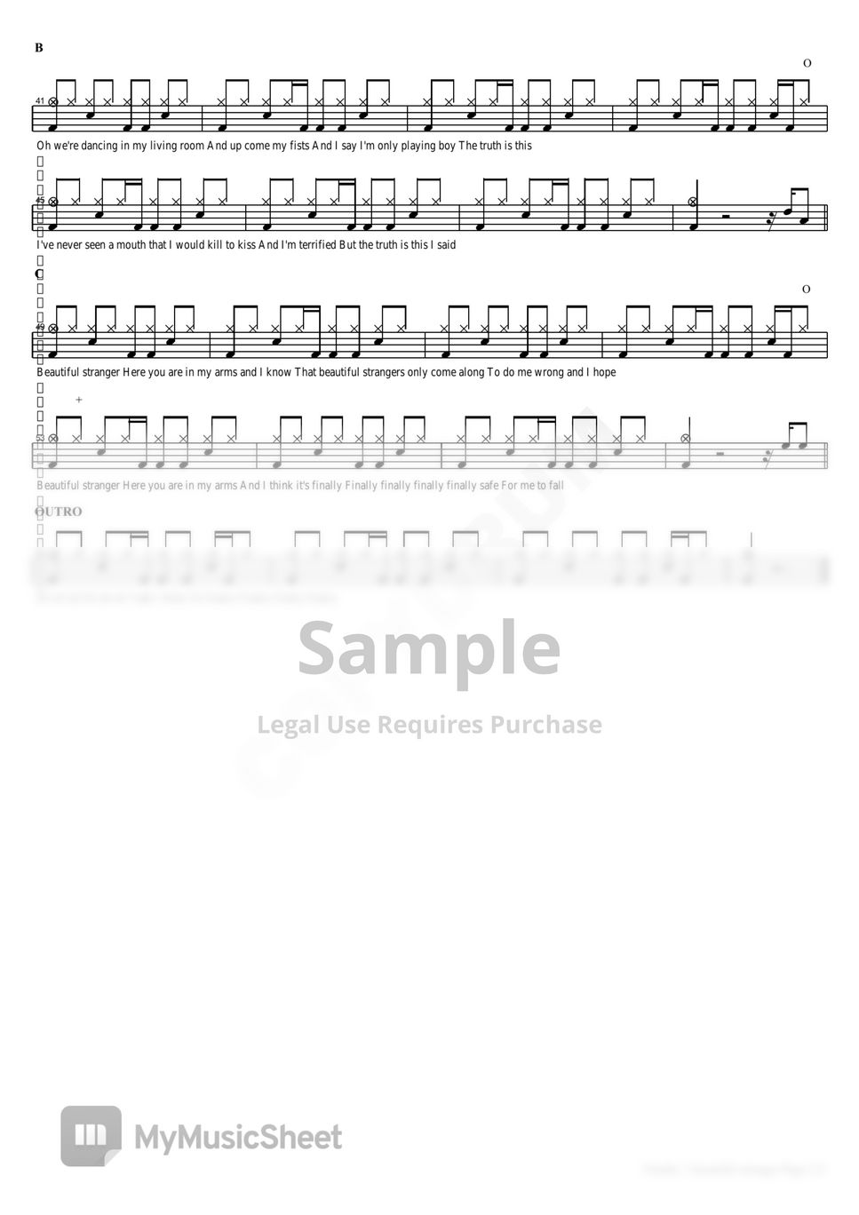 Halsey - Finally beautiful stranger Sheet Music by COPYDRUM
