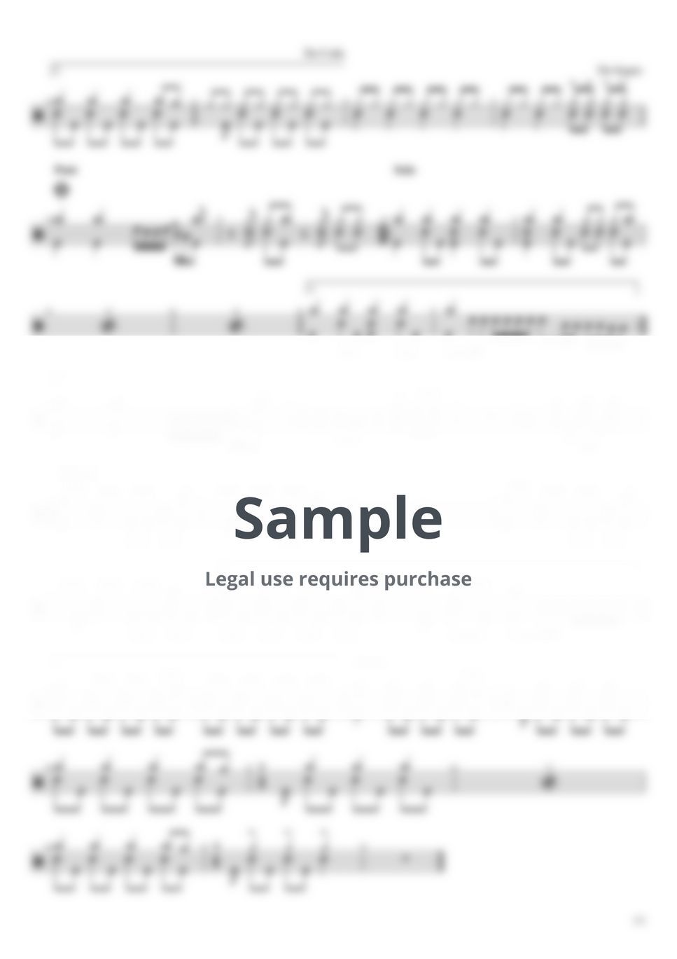 Ghost - Square Hammer Sheet Music by Prof de Batterie