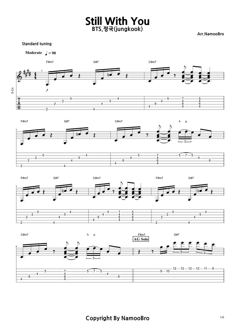 BTS(jungkook) - Still With you Sheets by NamooBro