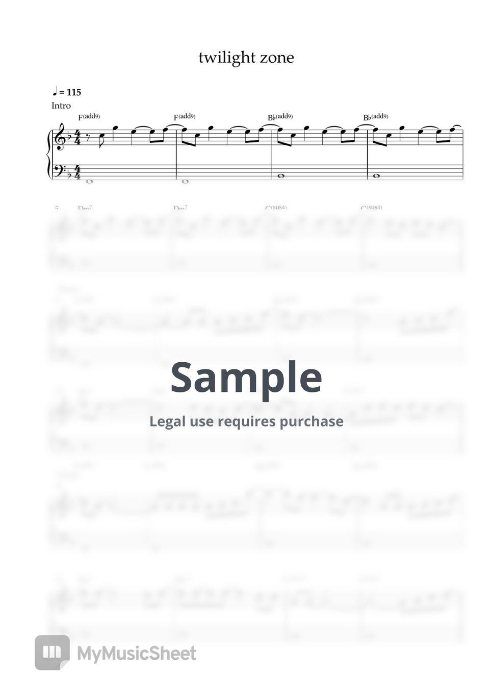 Ariana Grande - twilight zone (EASY PIANO SHEET) Sheets by Pianella Piano