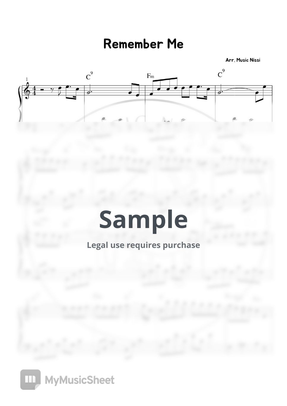 Remember Me Sheets by MusicNissi