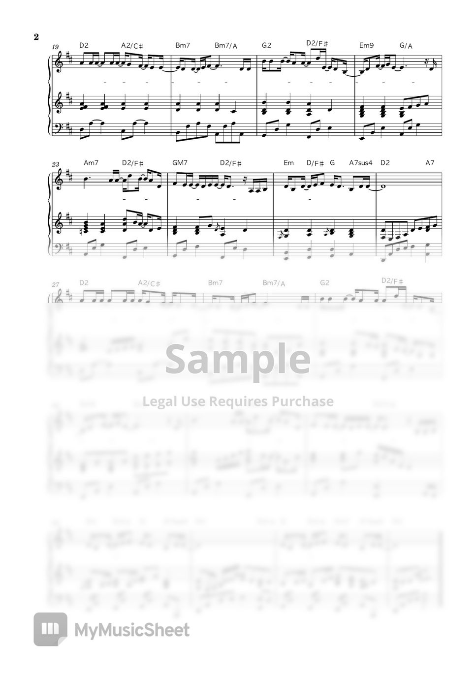 김강현 공감하시네 D Key Sheets By 생명의건반