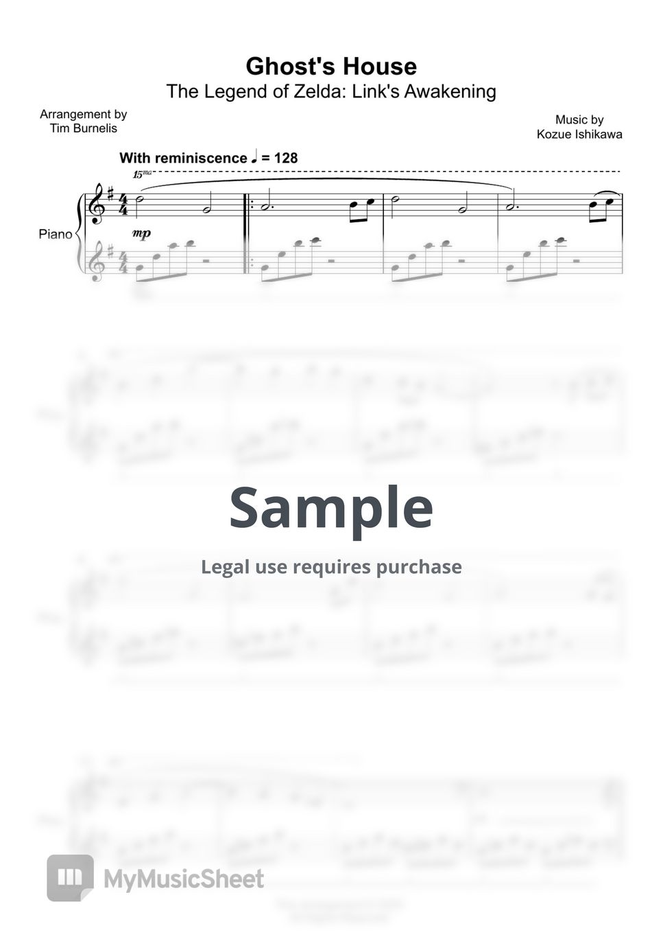 The Legend of Zelda: Link's Awakening - Ghost's House Sheets by Tim ...