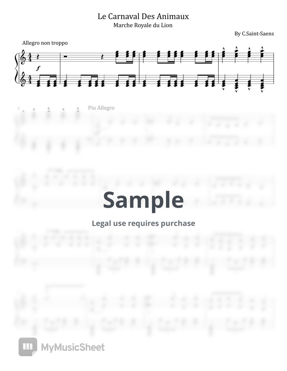 C.Saint-Saens - Le Carnaval des Animaux - Marche Royale du Lion (C ...
