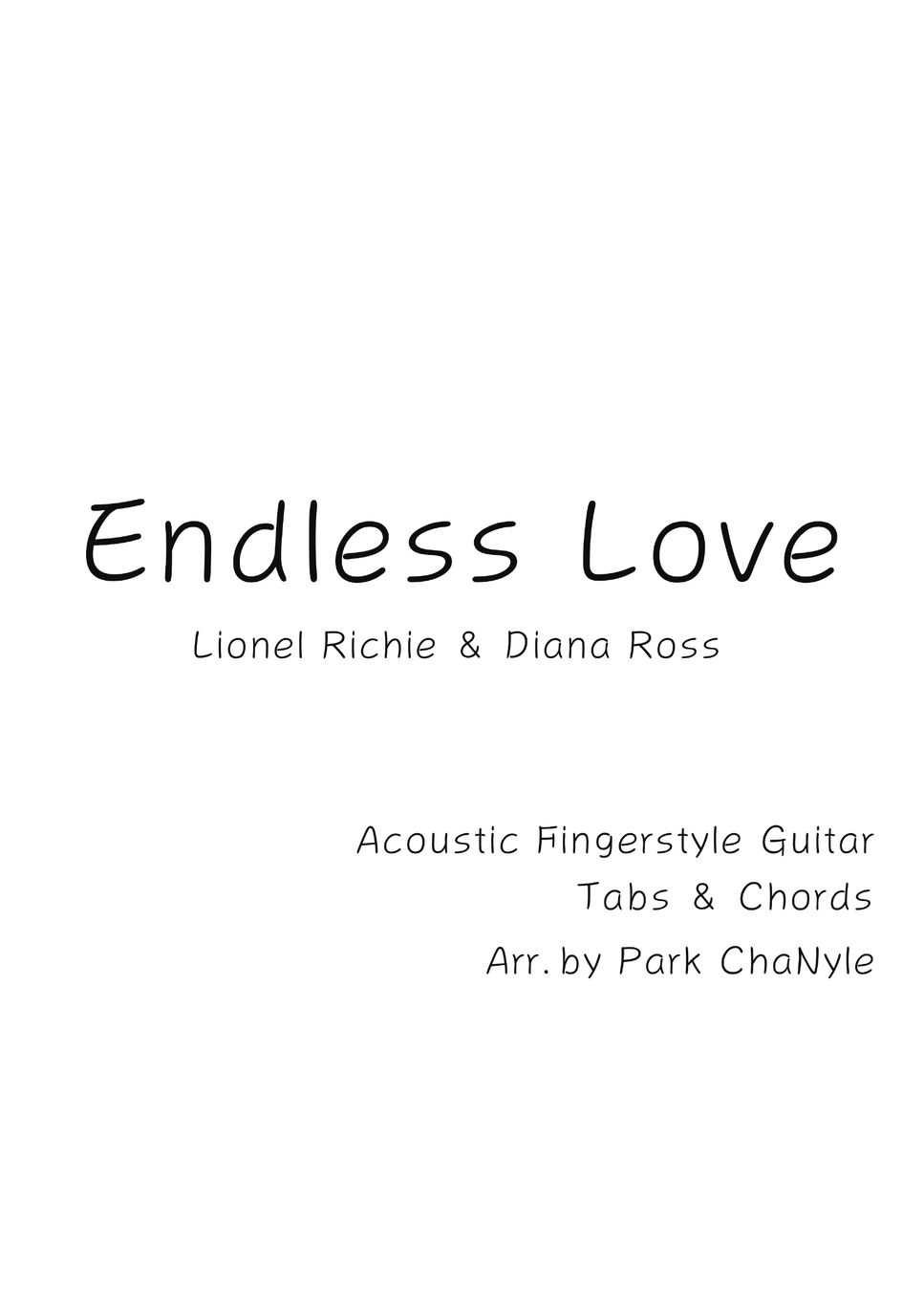 Lionel Richie & Diana Ross - Endless Love (Fingerstyle Guitar) Tab ...