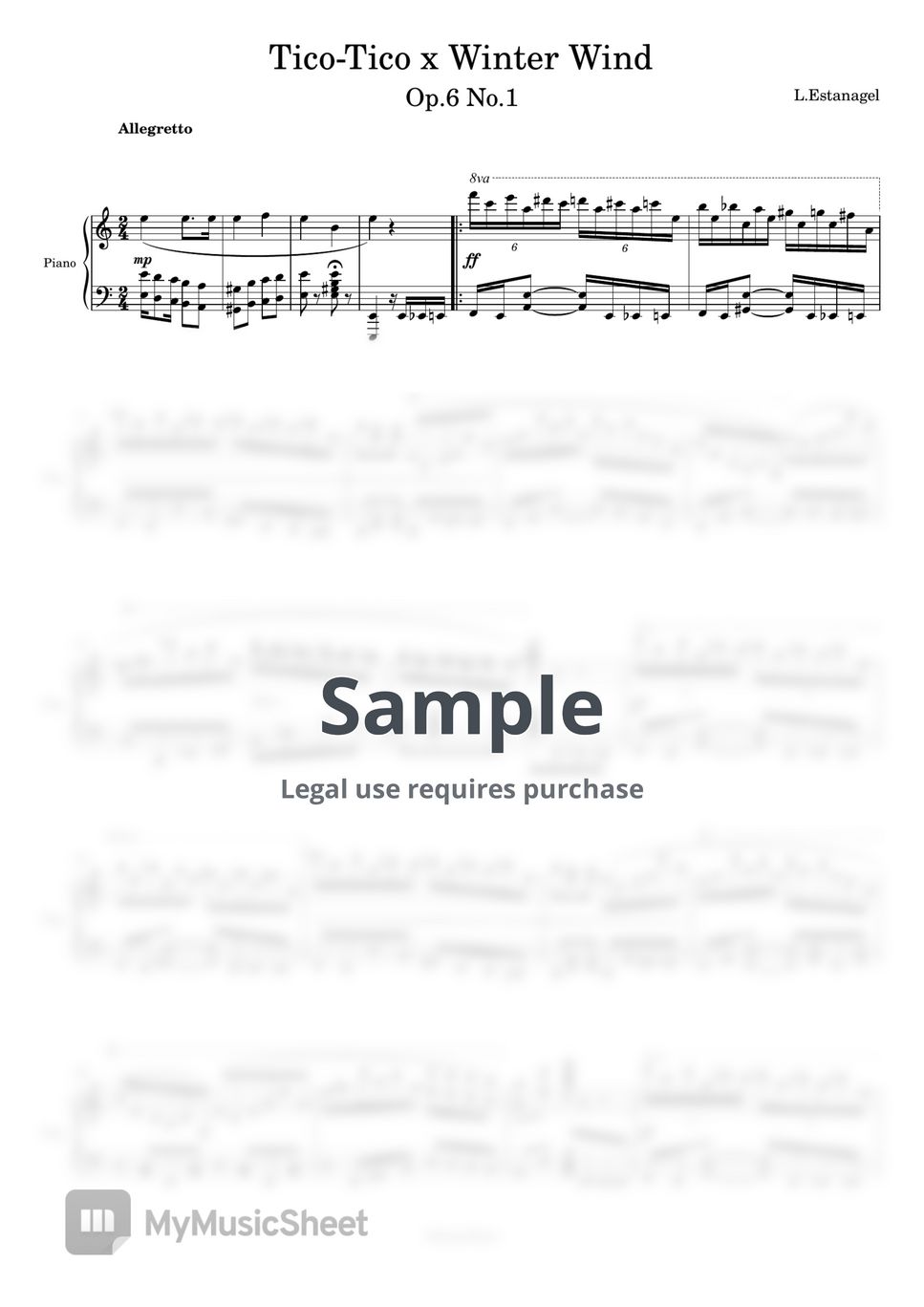 Chopin and Zequinha de Abreu - Tico-Tico x Winter Wind Spartito by L ...