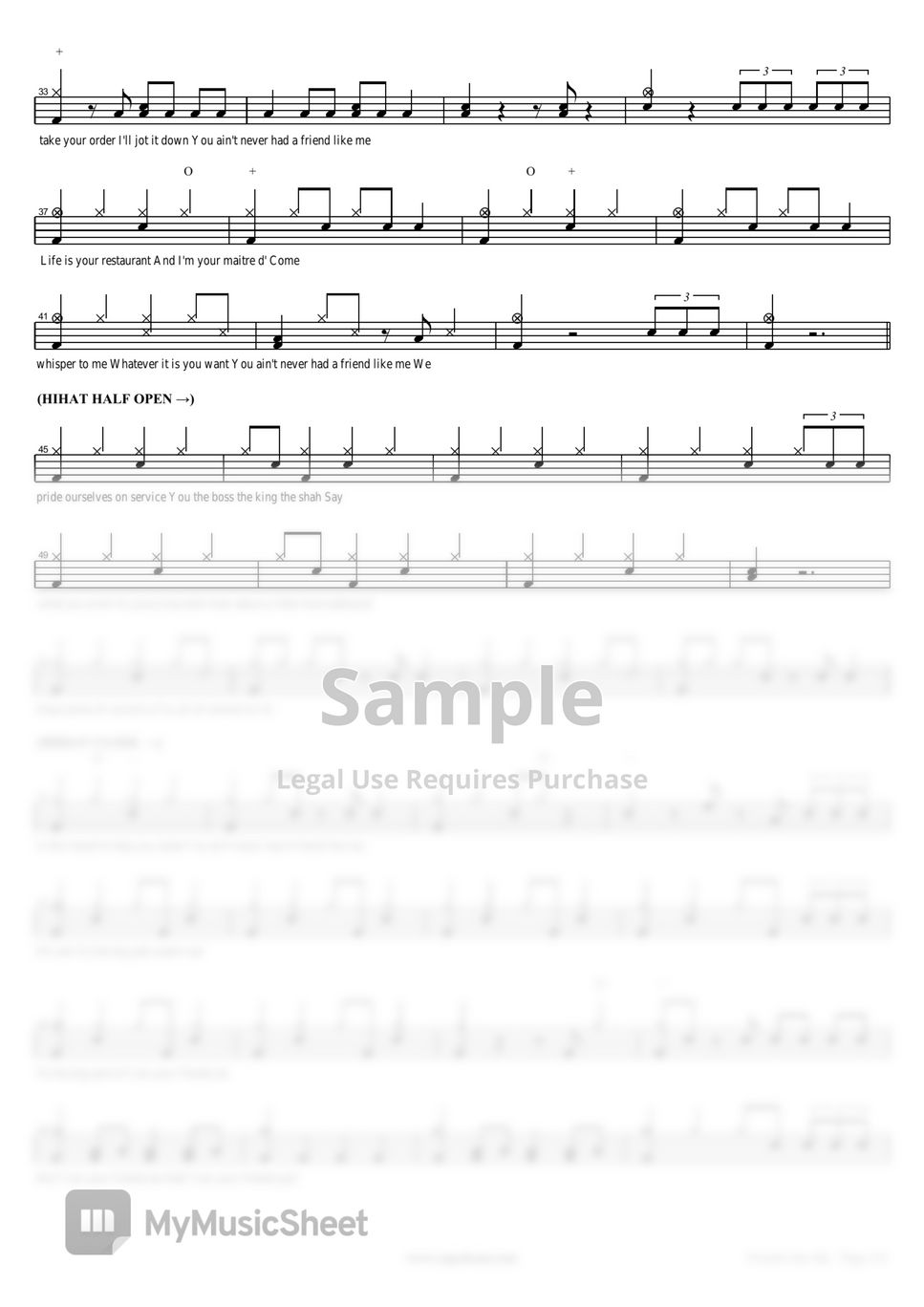 Will Smith - Friend Like Me Sheet Music by COPYDRUM