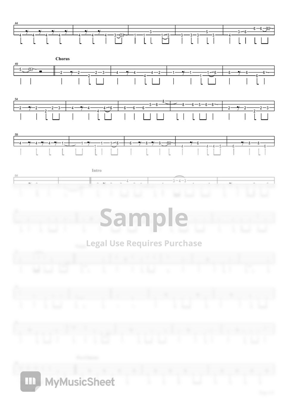 ClariS - Connect (Bass TAB) 악보 by Muya