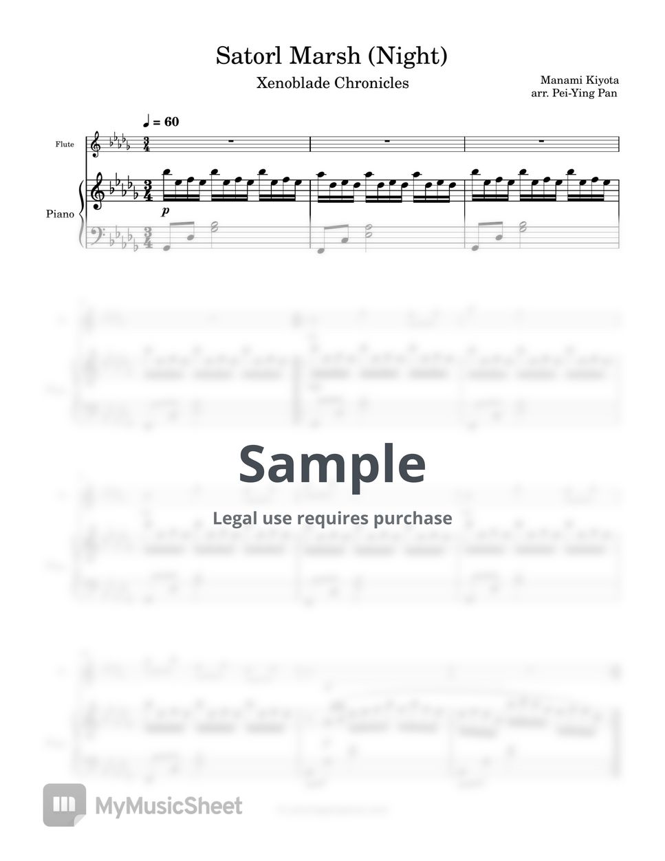 Xenoblade Chronicles - Satorl Marsh (Night) Sheets by Pei-Ying Pan