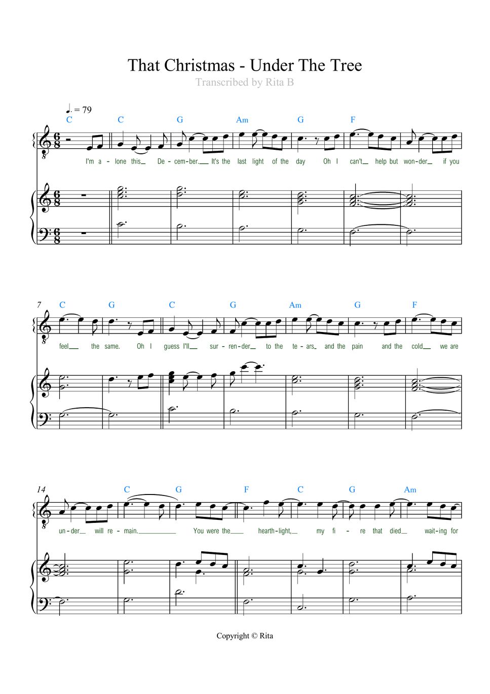 Ed Sheeran - Under The Tree from That Christmas (Two files (duo and ...