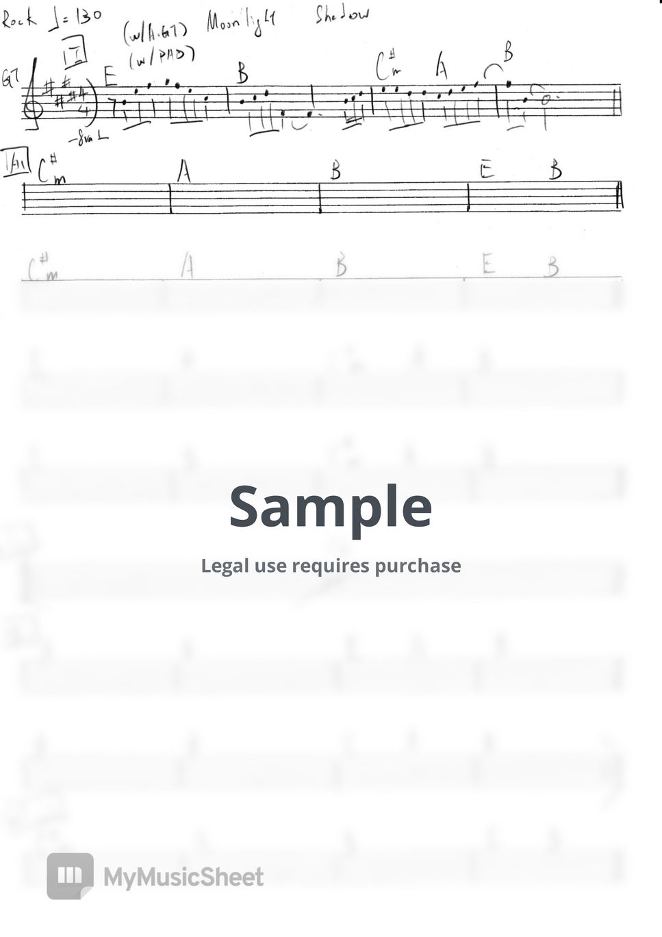 Mike Oldfield - Moonlight Shadow Tab + 1staff by edward8561