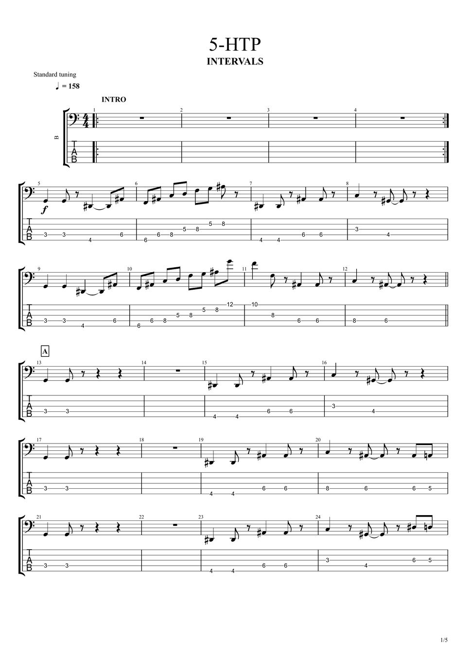 INTERVALS - 5-HTP Sheets by CORE KING