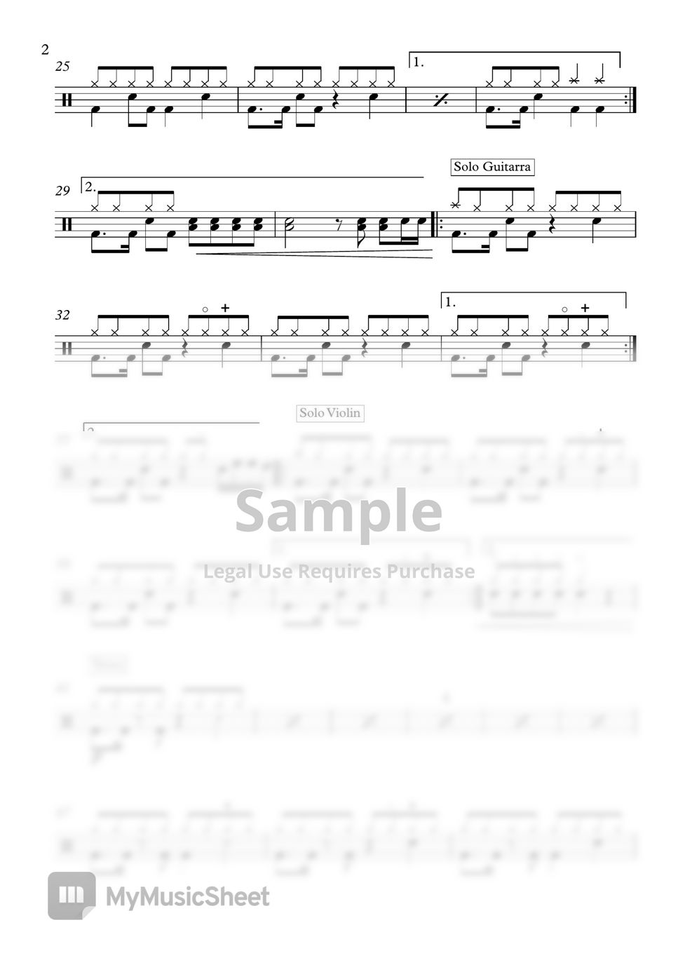 Marco Antonio Solis - No puedo olvidarla Sheet Music by Drum ...