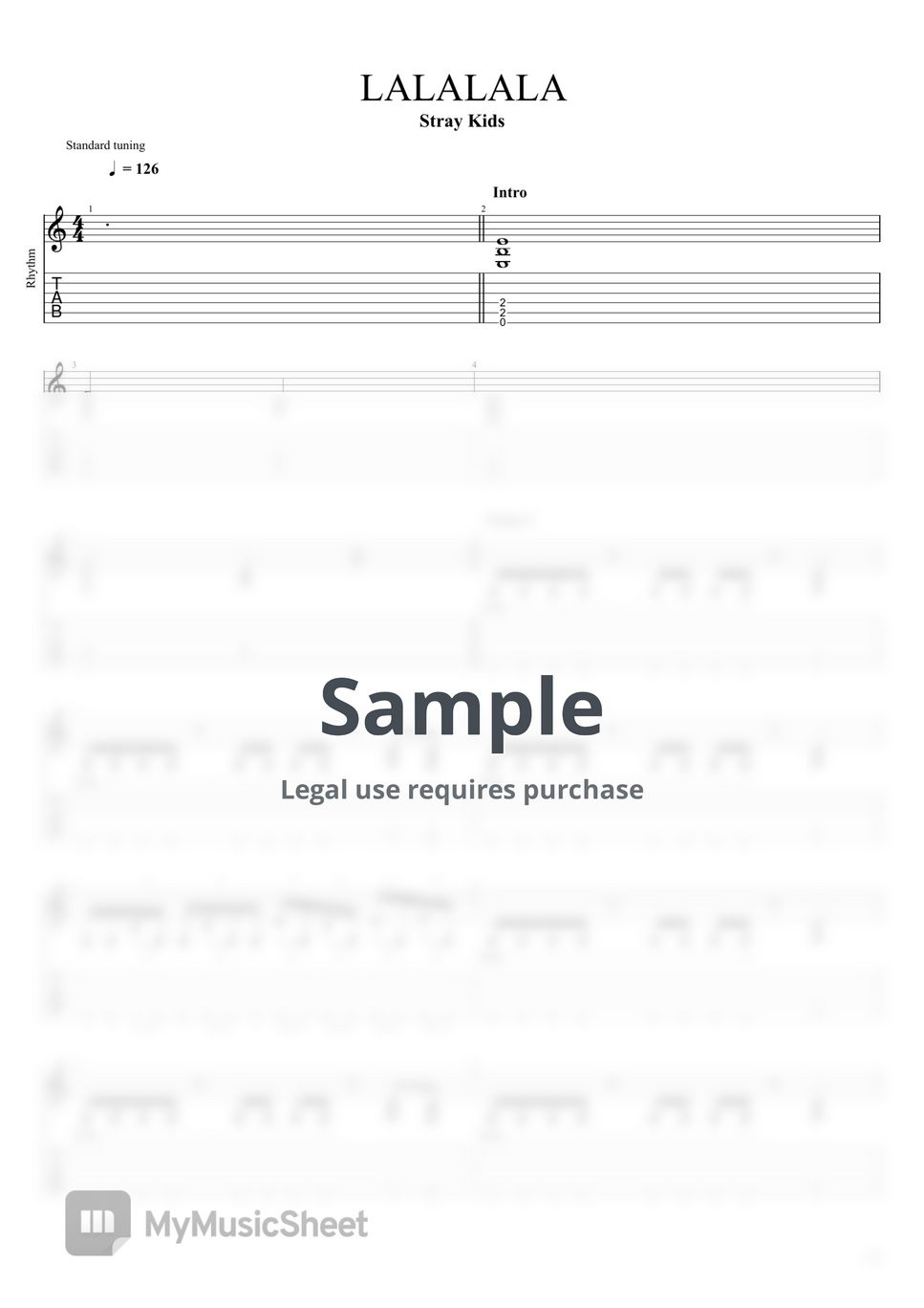 Stray Kids - LALALALA Tab + 1staff by Rob Ethereal