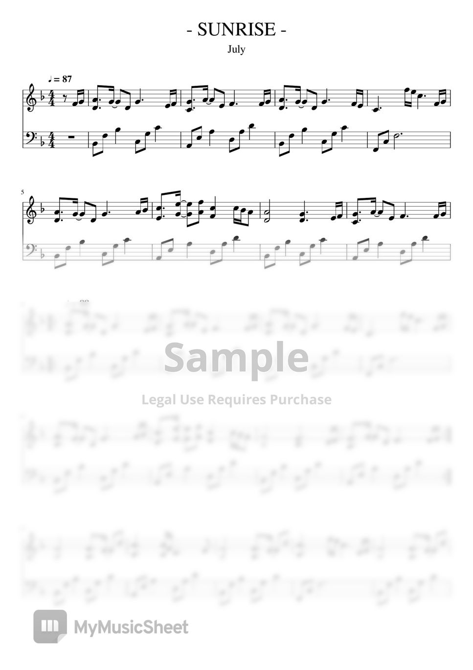 July - Sunrise Sheets