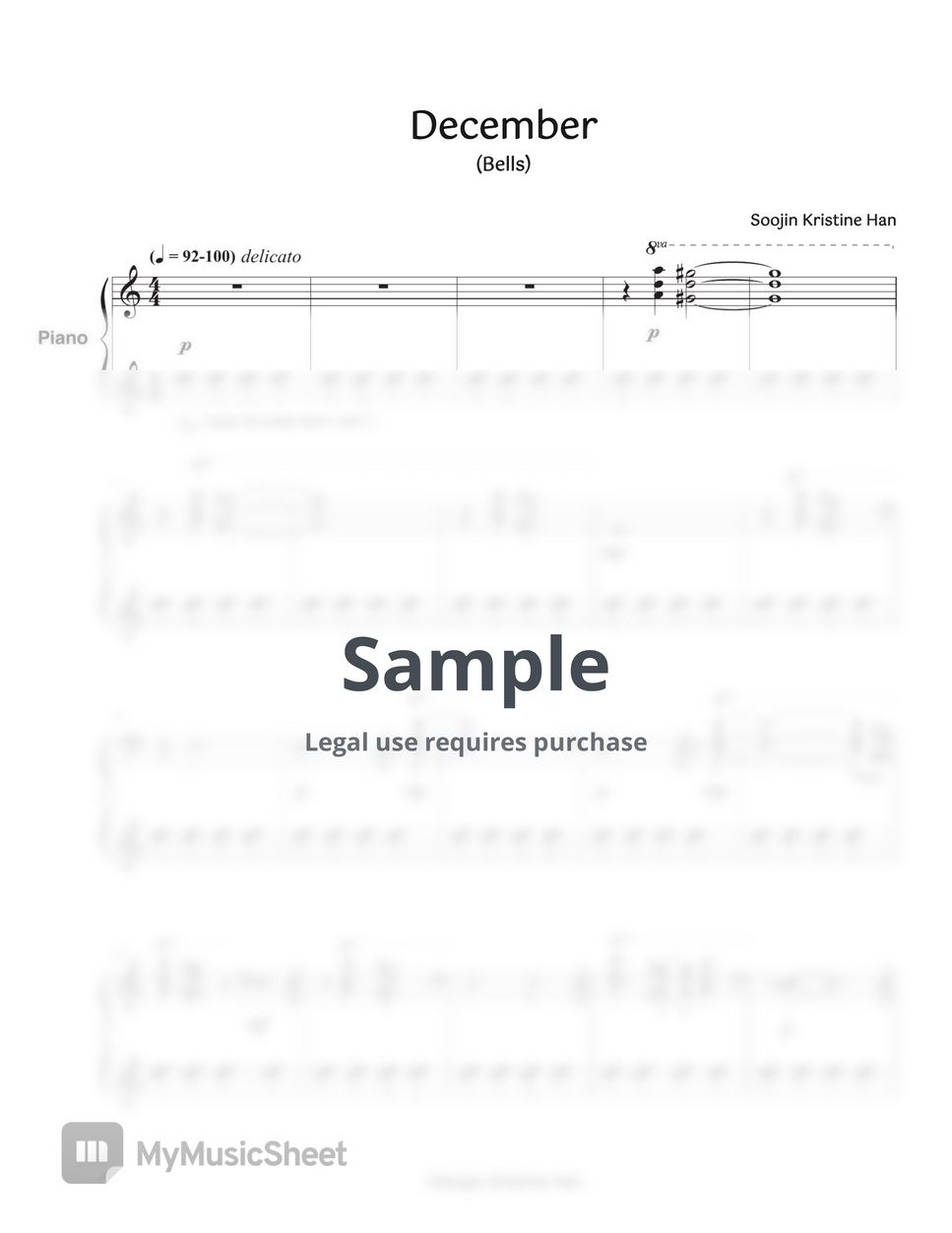 Soojin Kristine Han - December(Bells) (piano) Sheets