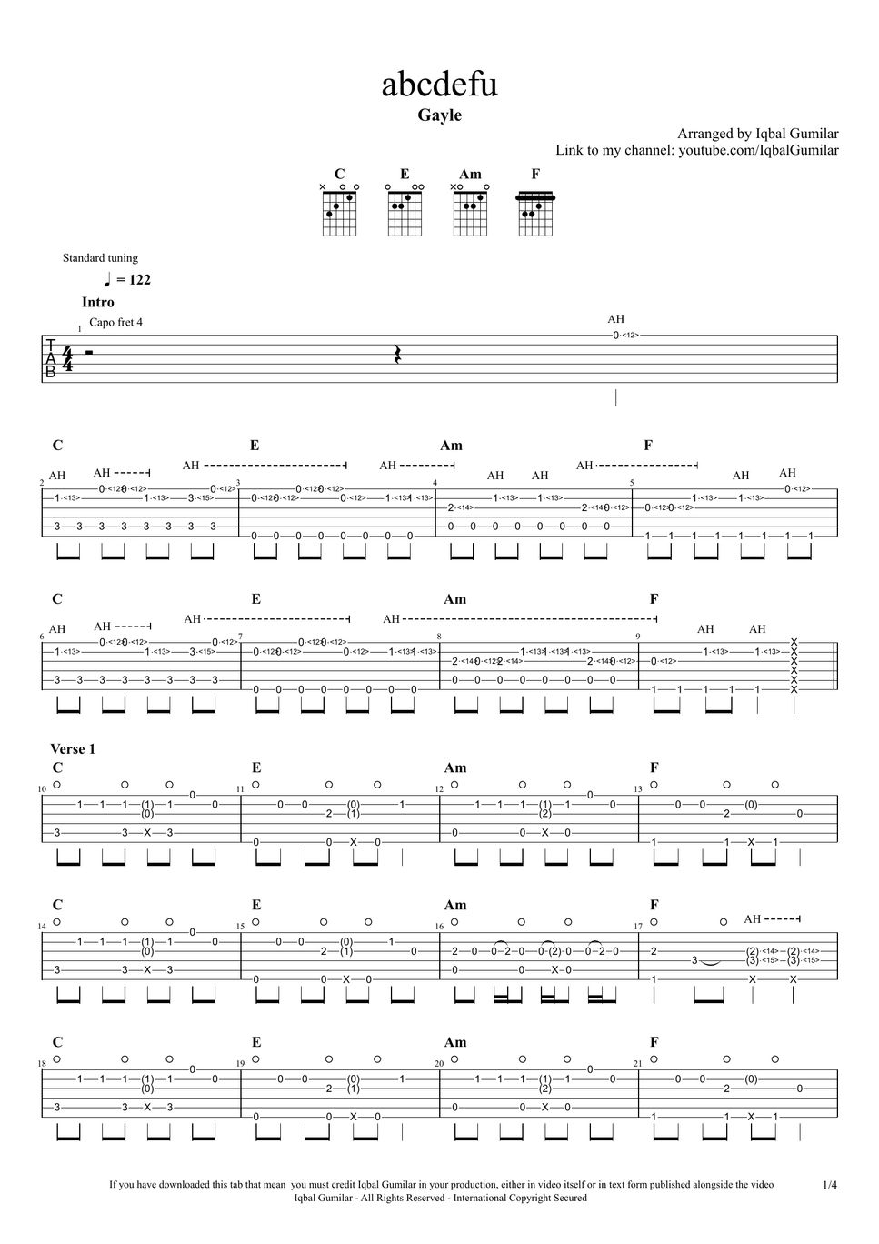 GAYLE - abcdefu Sheet by Iqbal Gumilar