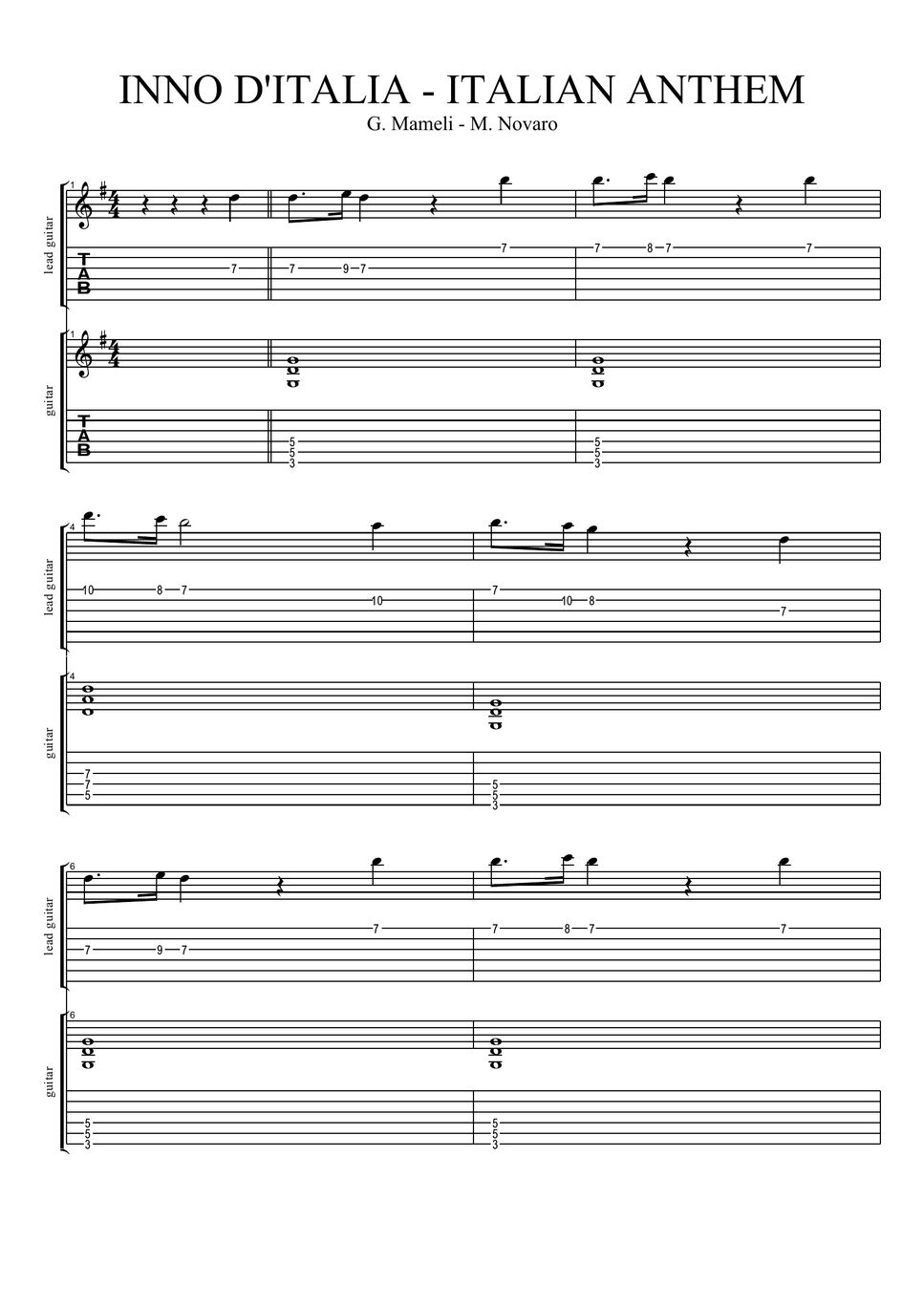 Michele Novaro - Italian National Anthem - Fratelli d'Italia - Inno d ...