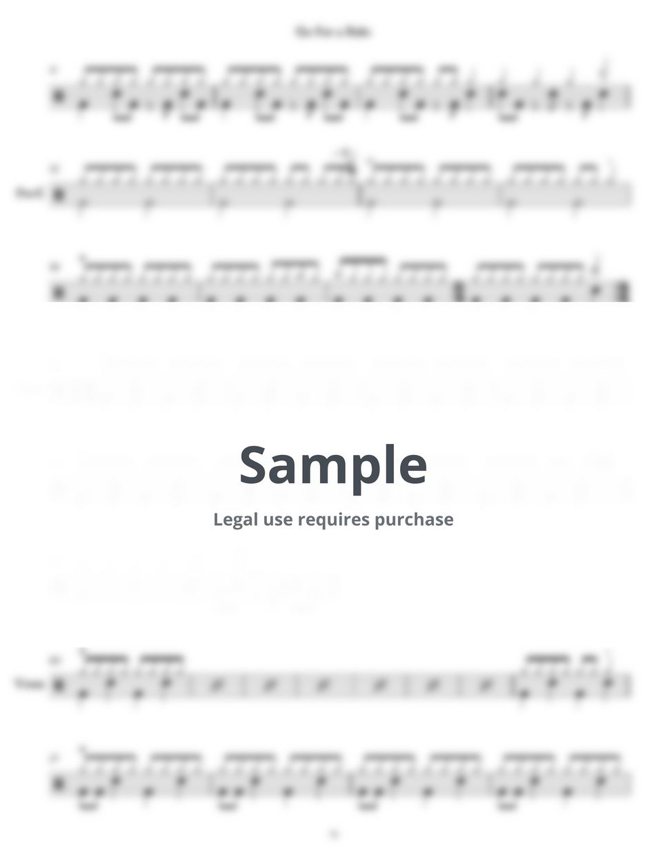 Amberian Dawn - Go For a Ride Sheets by Jaslow Drum Sheets