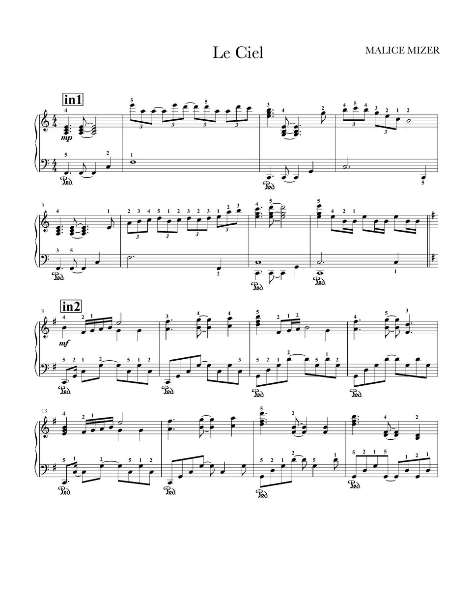 malice mizer 楽譜 – マリスミズ 楽譜 – Woodchuck Lodge