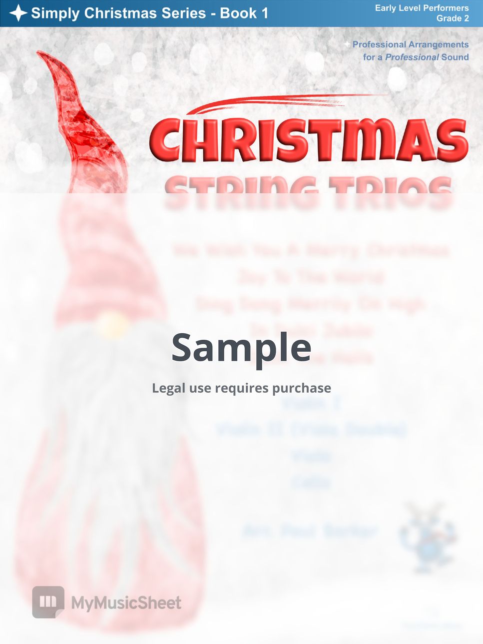 Traditional - Christmas String Trios Book 1 - Score and Parts ...