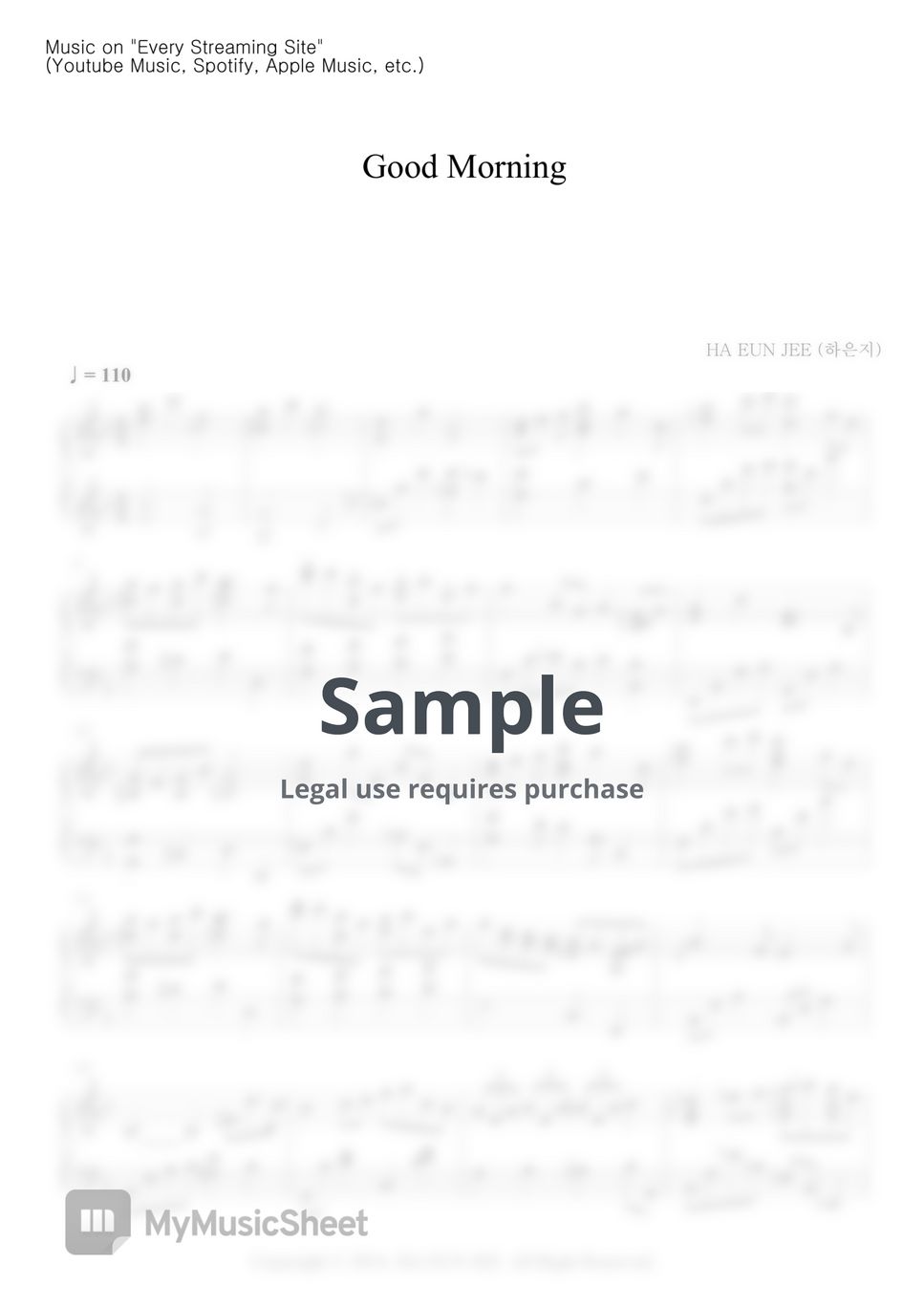 HA EUN JEE - Good Morning Sheets