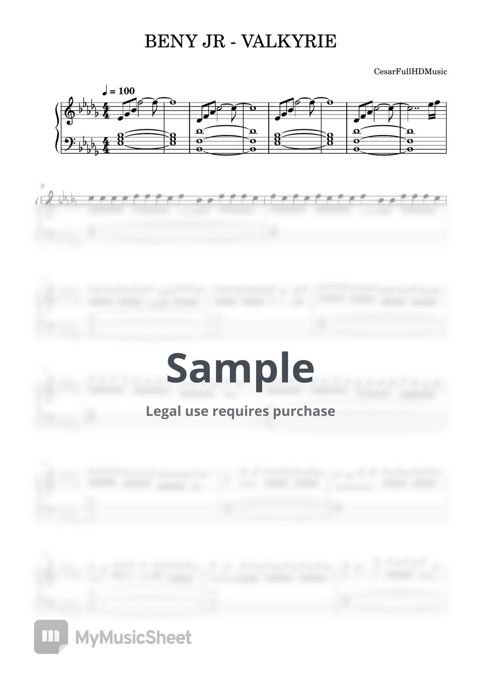 BENY JR - VALKYRIE Sheets