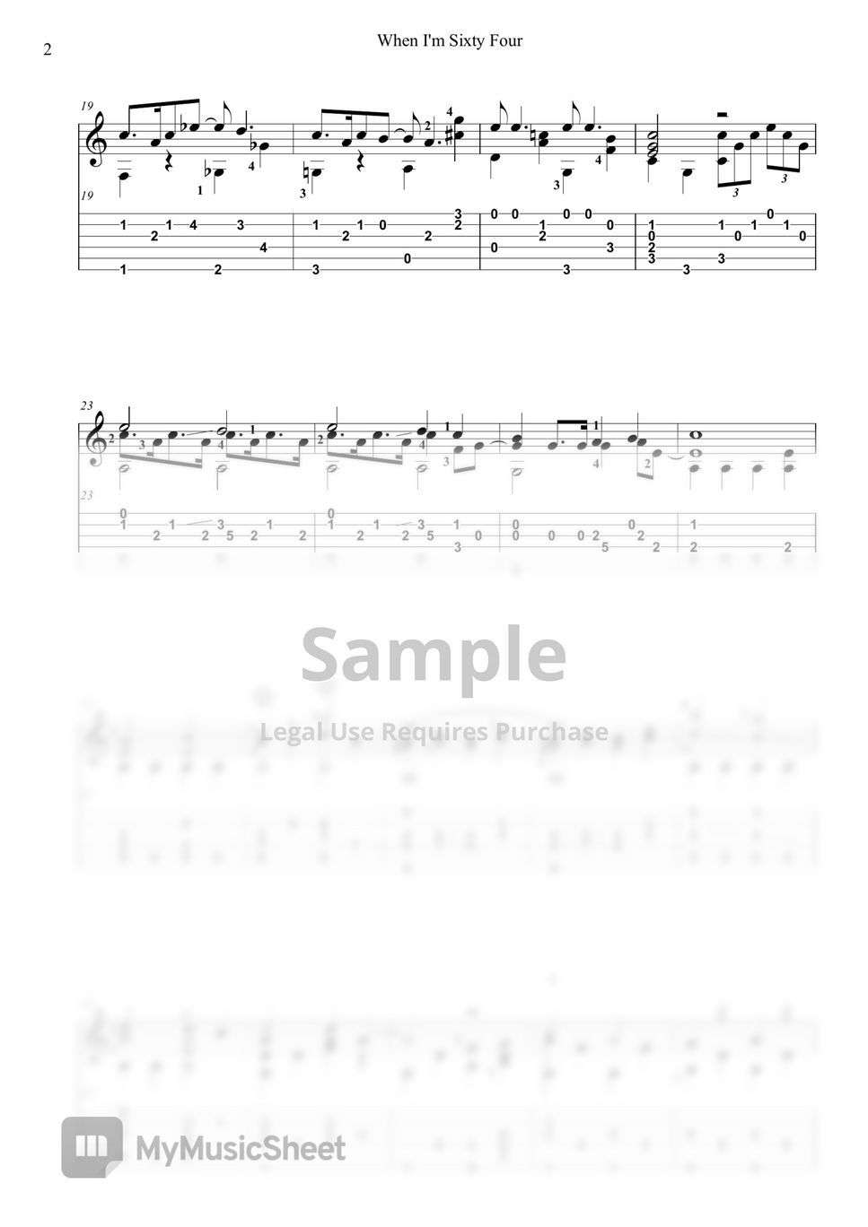 The Beatles - When I'm Sixty Four Sheets by Buddy_King