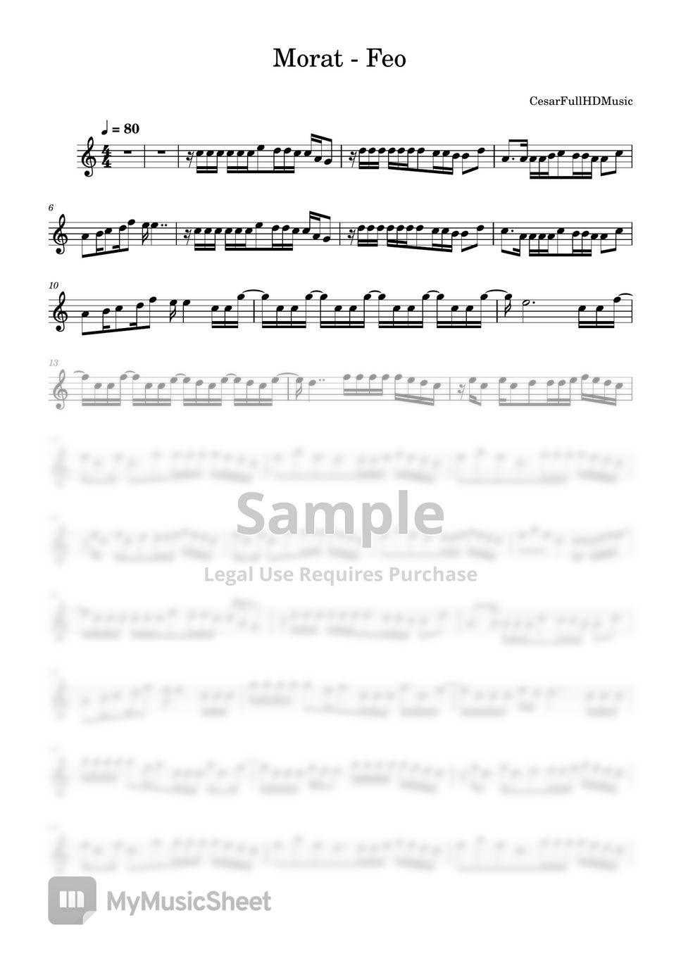 Morat - Feo Sheet Music