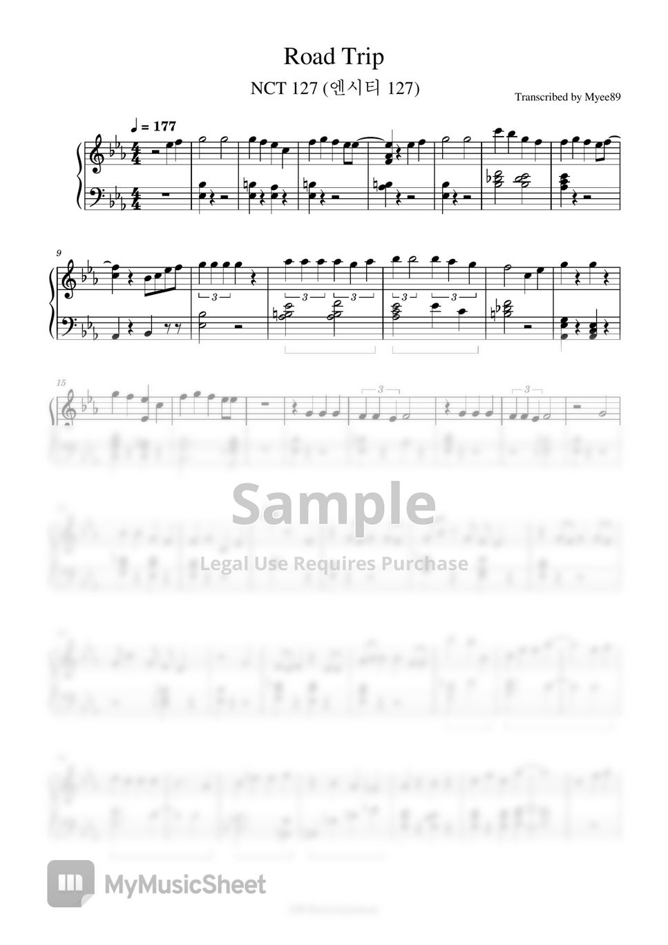 NCT 127 - Road Trip Sheet by Myee89