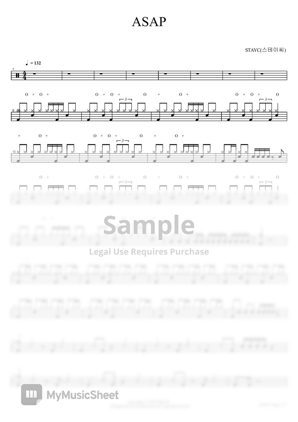 STAYC(스테이씨) - ASAP 악보 by COPYDRUM