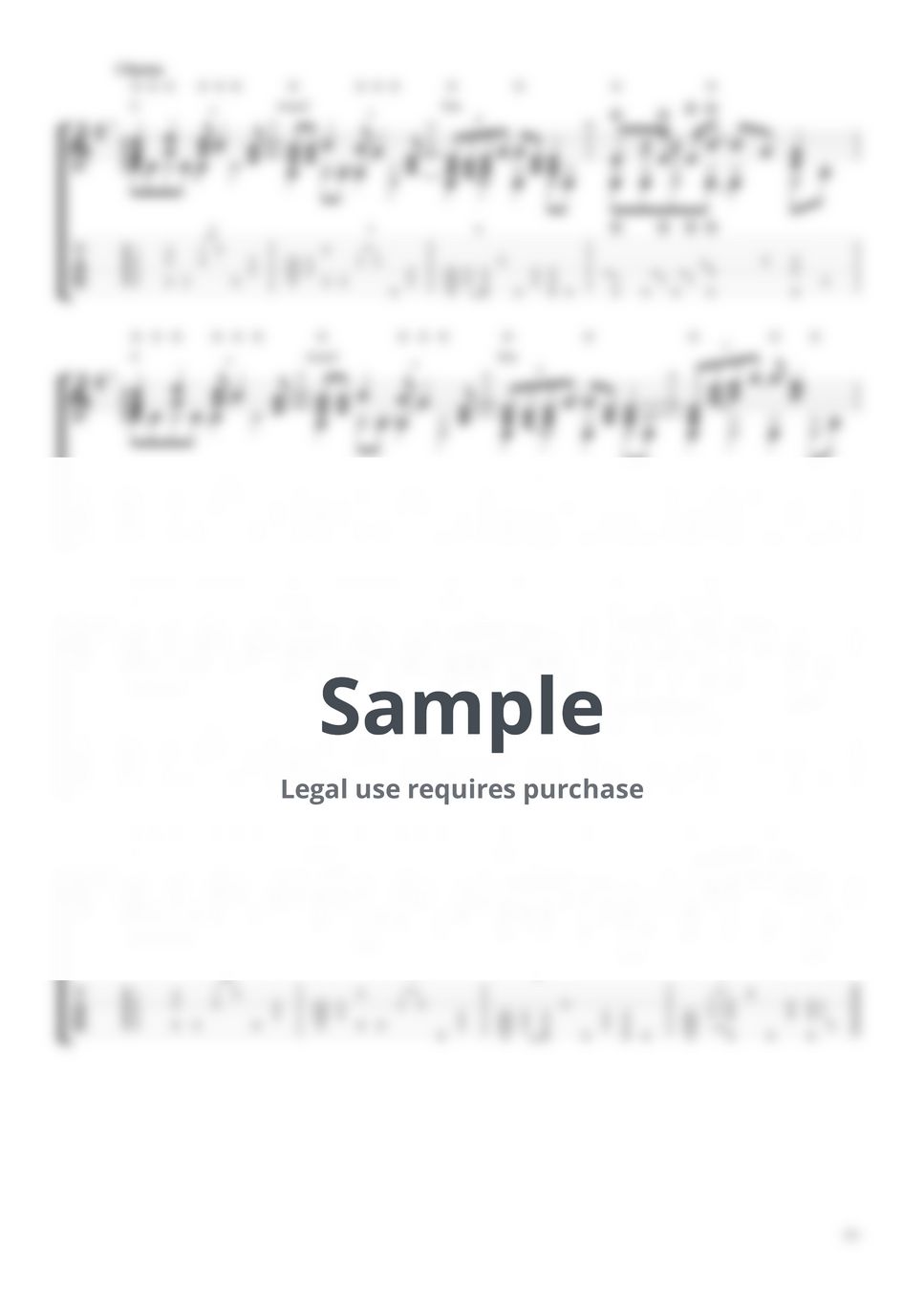 Lil Peep & XXXTENTACION - Falling Down Tab + 1staff by Eddie van der Meer