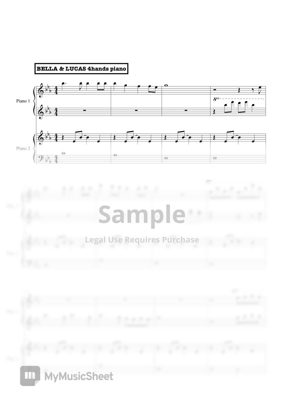 Your Name - Dream lantern (4Hands Piano) Sheets by BELLA&LUCAS