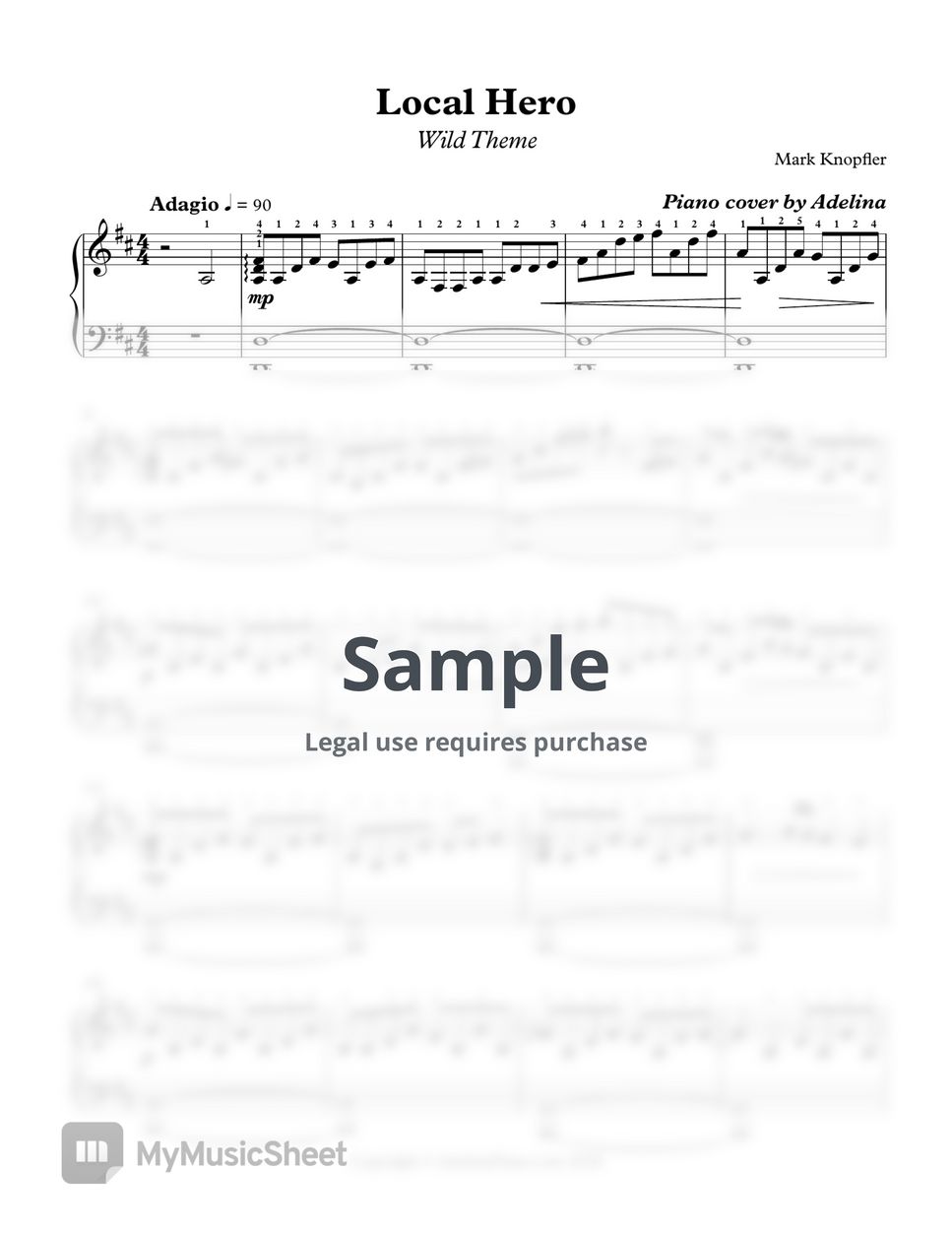 Mark Knopfler - Local Hero 악보 by Adelina Piano