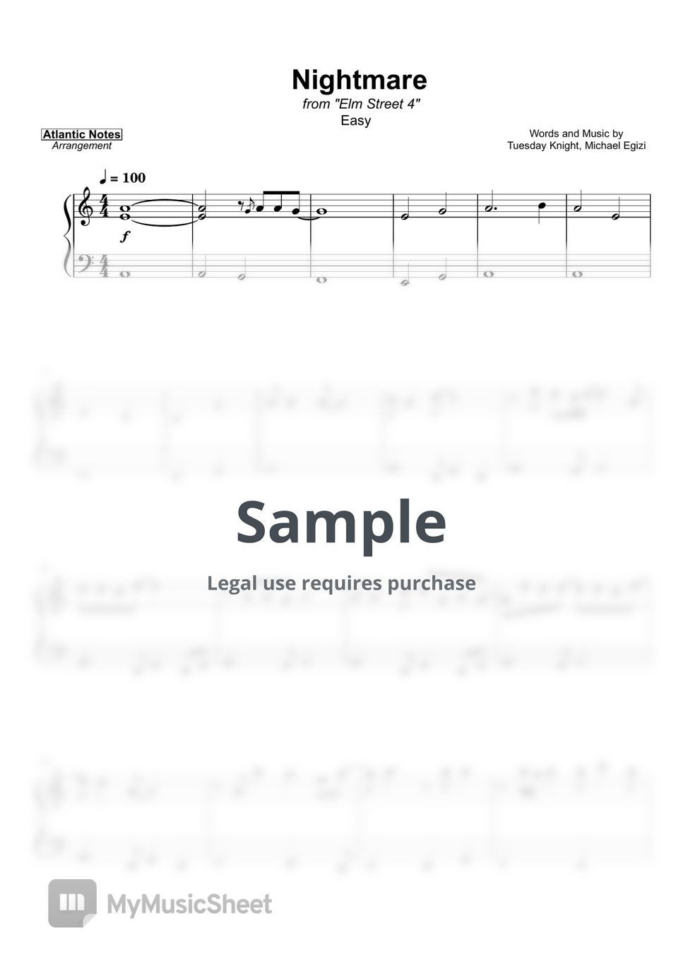 Tuesday Night - Nightmare Sheets by Atlantic Notes