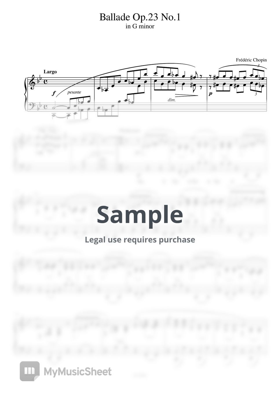 F. Chopin (쇼팽) - 4 Ballades (발라드 전곡) Sheets by JUNPIN