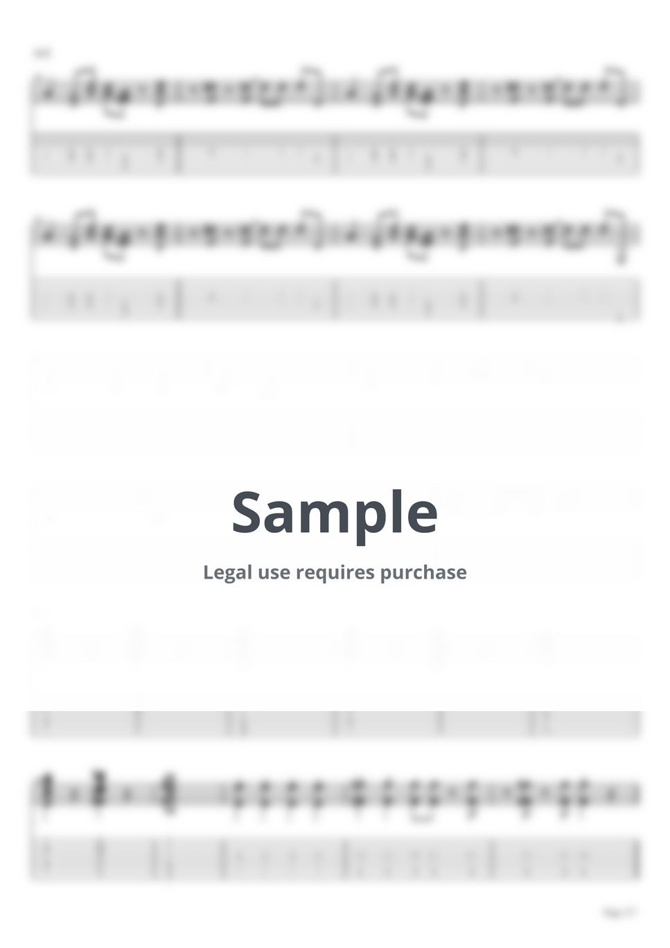 TOOBOE - Tablet (Jozai)【Guitar TAB / Left and right channel part set ...